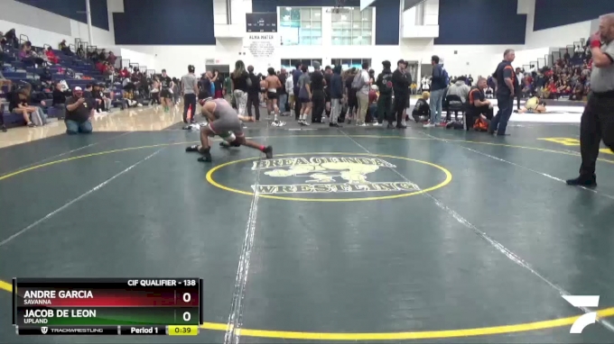 138 lbs Cons. Round 5 - Andre Garcia, Savanna vs Jacob De Leon, Upland