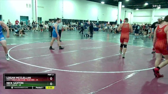 215 lbs Round 6 (16 Team) - Nick Saxton, Iowa Gables vs Logan Mcclellan ...