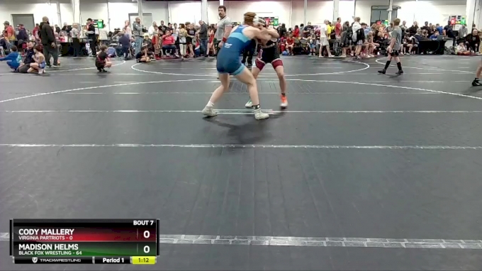 130 lbs Round 2 (8 Team) - Madison Helms, Black Fox Wrestling vs Cody ...