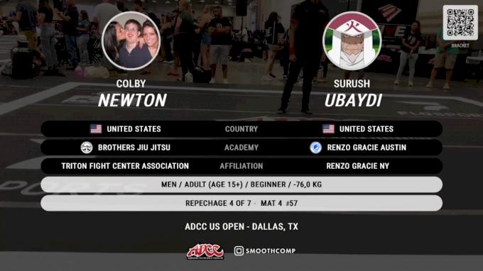 Colby Newton vs Surush Ubaydi 2024 ADCC Dallas Open at the USA Fit Games