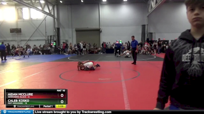 92 lbs Round 1 (4 Team) - Aidan McClure, Warhawks Black vs Caleb Kosko ...