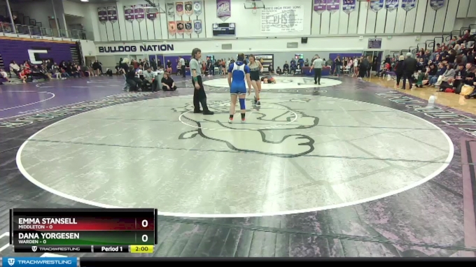 135 lbs Champ. Round 2 - Dana Yorgesen, Warden vs Emma Stansell, Middleton