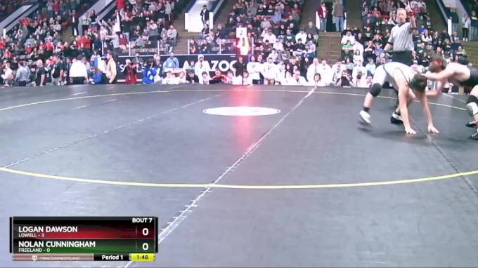 132 lbs Finals (8 Team) - Logan Dawson, Lowell vs Nolan Cunningham, Freeland