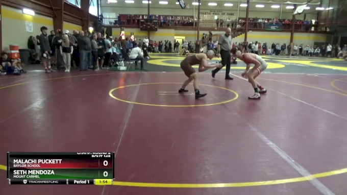 138 lbs Champ. Round 2 - Seth Mendoza, Mount Carmel vs Malachi Puckett ...