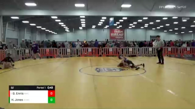 92 lbs Cons. Semi - Gavin Ennis, Ranger Wrestling Club vs Henry Jones ...