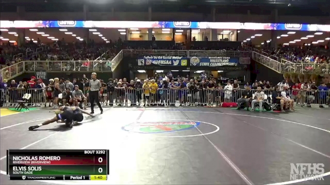 3A 138 lbs Semifinal - Nicholas Romero, Riverview (Riverview) vs Elvis ...