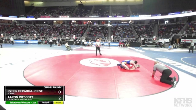 I-116 lbs Champ. Round 1 - Ryder Depadua-Reese, Elmira vs Aaron Wescott ...