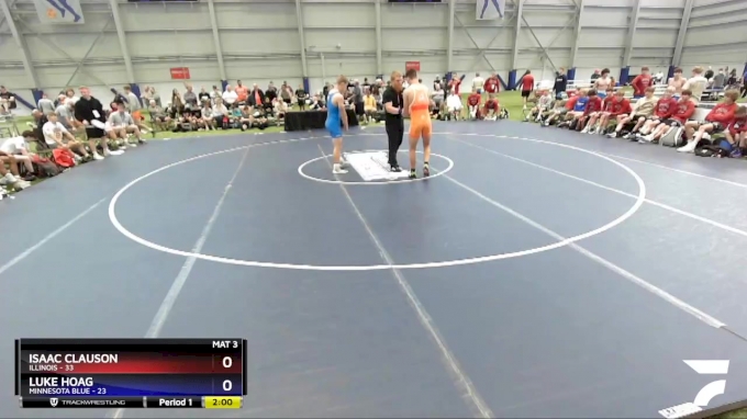 170 lbs Round 3 - Isaac Clauson, Illinois vs Luke Hoag, Minnesota Blue