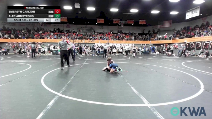 67 lbs Consolation - Emersyn Carlton, Duncan Demon Wrestling vs Alec ...