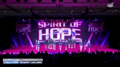 Cheer Extreme - Richmond - Lime Ladies [2026 L1 Junior - Small Day 1 ...