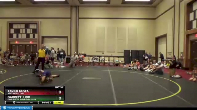 90 lbs Quarterfinal - Garrett Judd, Deep Roots Wrestling Club vs Xavier ...
