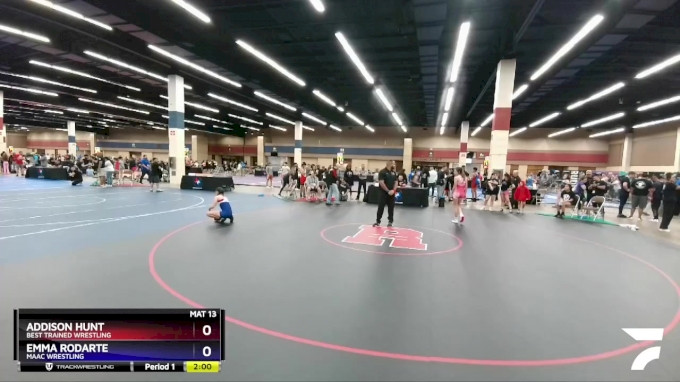 102 lbs Round 3 - Addison Hunt, Best Trained Wrestling vs Emma Rodarte ...