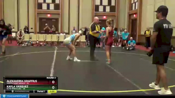 128 lbs Round 2 (4 Team) - Alexandria Graffius, Misfits Dark Angels vs ...