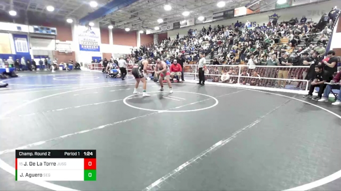 195 lbs Champ. Round 2 - Jacob De La Torre, Justin Garza vs Jeremiah ...