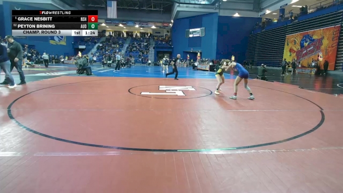 110 lbs Champ. Round 3 - Peyton Brining, Audubon vs Grace Nesbitt ...