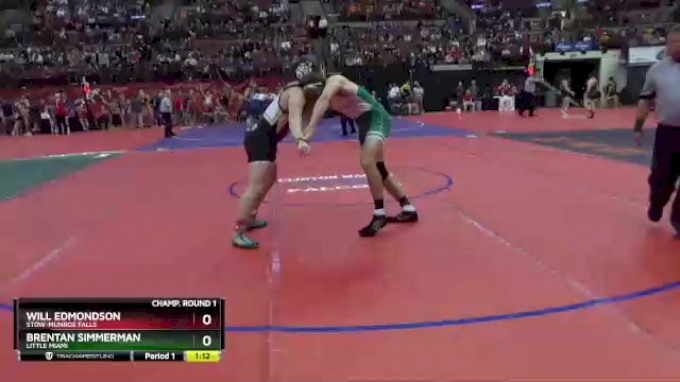 D1-190 lbs Champ. Round 1 - Brentan Simmerman, Little Miami vs Will ...
