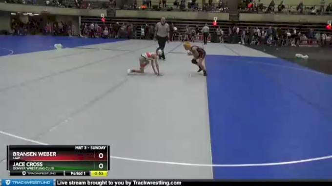 60 lbs Quarterfinal - Bransen Weber, LAW vs Jace Cross, Denver ...