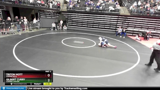 147 lbs Champ. Round 1 - Gilbert Curry, Corner Canyon vs Triton Mott ...