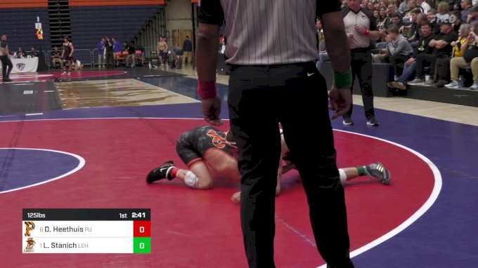 125 lbs Quarterfinal - Drew Heethuis, Princeton vs Luke Stanich, Lehigh