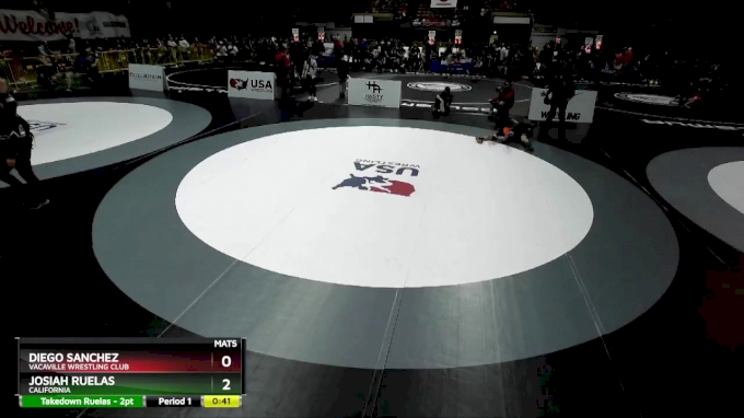 108 lbs Champ. Round 2 - Diego Sanchez, Vacaville Wrestling Club vs ...