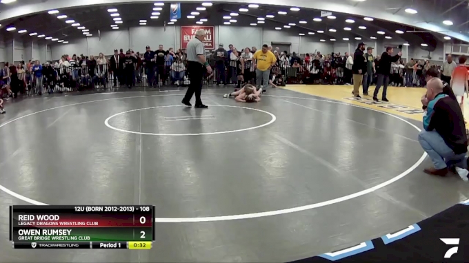 108 lbs Quarterfinal - Reid Wood, Legacy Dragons Wrestling Club vs Owen ...