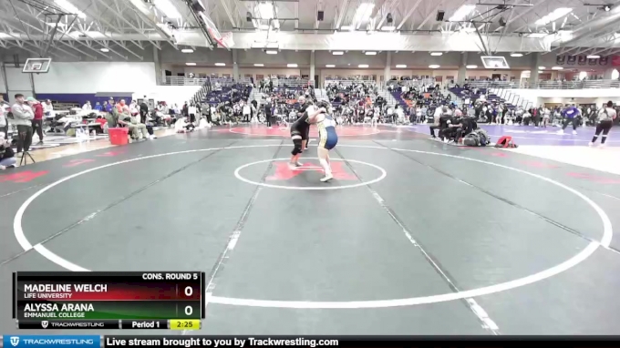 191 lbs Cons. Round 5 - Madeline Welch, Life University vs Alyssa Arana ...