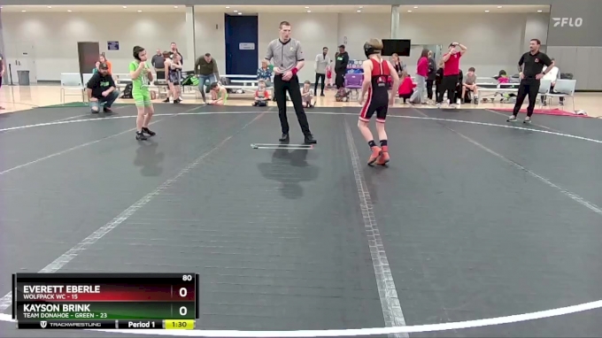 80 lbs Round 1 (6 Team) - Everett Eberle, Wolfpack WC vs Kayson Brink ...