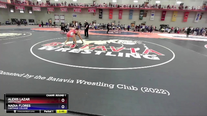 130 lbs Champ. Round 1 - Nadia Flores, Carthage College vs Alexis Lazar ...