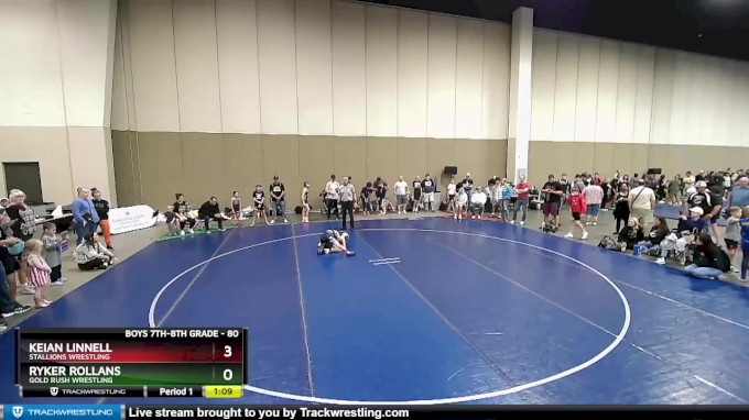 80 lbs Round 1 - Ryker Rollans, Gold Rush Wrestling vs Keian Linnell ...