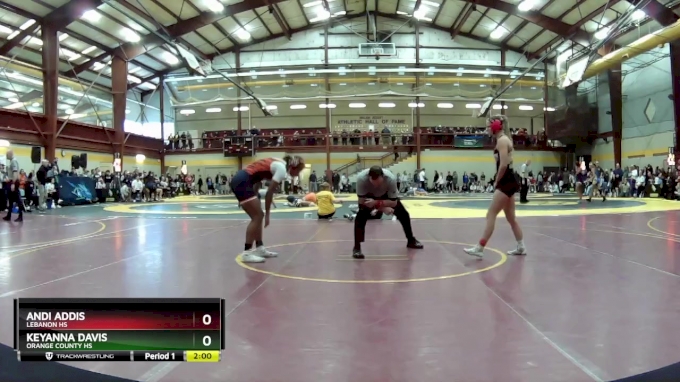 145 lbs Champ. Round 1 - Keyanna Davis, Orange County HS vs Andi Addis ...