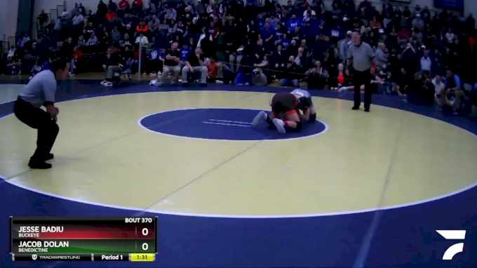138 lbs 1st Place Match - Jacob Dolan, Benedictine vs Jesse Badiu, Buckeye