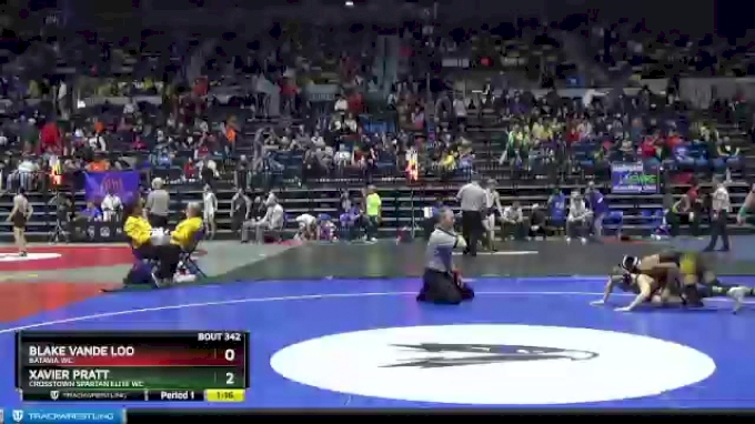 125 lbs Cons. Round 2 - Blake Vande Loo, Batavia WC vs Xavier Pratt ...