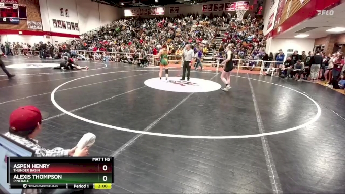 115 lbs Quarterfinal - Alexis Thompson, Pinedale vs Aspen Henry ...