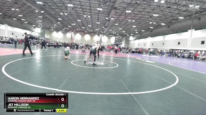 126 lbs Champ. Round 1 - Aaron Hernandez, Shawnee Mission West HS vs ...