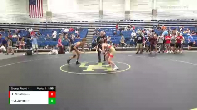 116 lbs Champ. Round 1 - Jakob Jones, Garrett vs Aidan Smalley, HSE ...