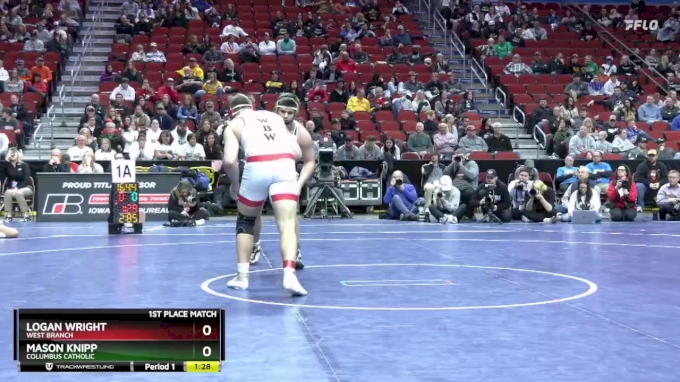 1A-285 lbs 1st Place Match - Mason Knipp, Columbus Catholic vs Logan ...