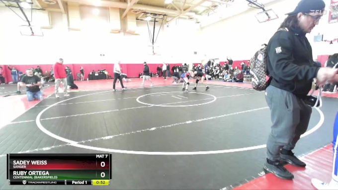 120 lbs Cons. Round 5 - Sadey Weiss, Sanger vs Ruby Ortega, Centennial ...