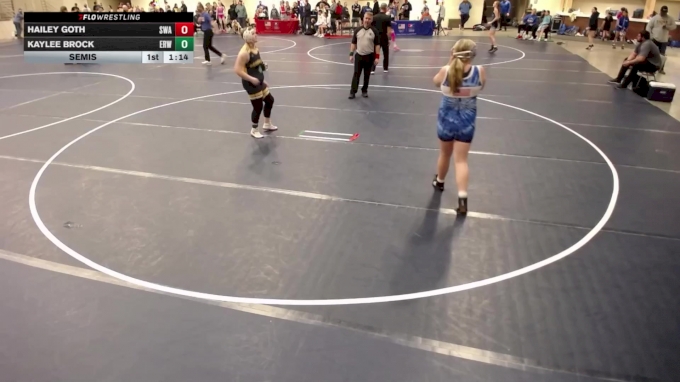 14U GIRLS - 180 lbs Semis - Maddy Montanye, Minnesota vs Lily Meger ...