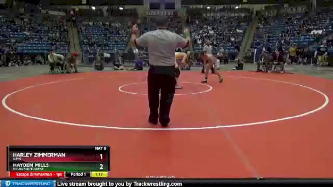 5A - 132 lbs 1st Place Match - Hayden Mills, OP-BV Southwest vs Harley ...