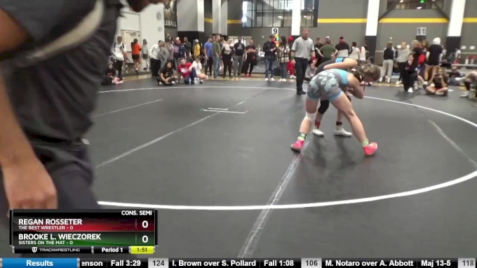 130 lbs Cons. Semi - Regan Rosseter, The Best Wrestler vs Brooke L ...