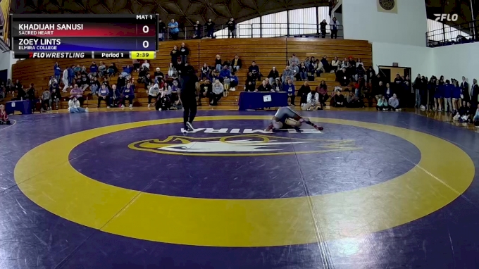 145 lbs 1st Place Match - Zoey Lints, Elmira College vs Khadijah Sanusi ...