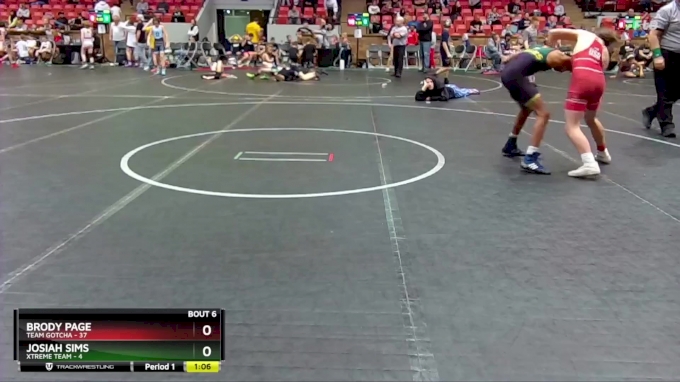 110 lbs Round 3 (4 Team) - Brody Page, Team Gotcha vs Josiah Sims ...