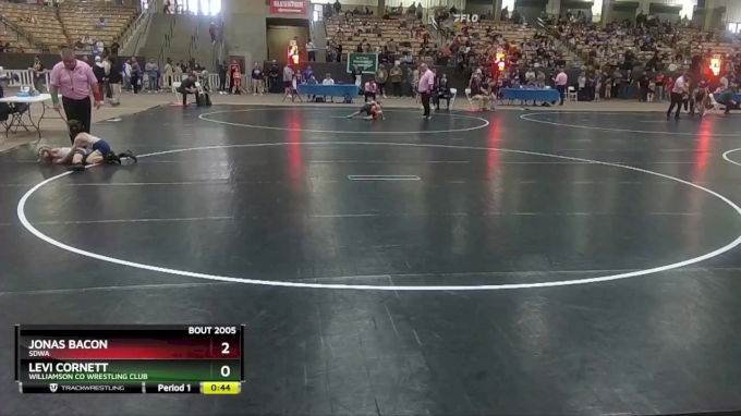 55 lbs Champ. Round 1 - Levi Cornett, Williamson Co Wrestling Club vs ...