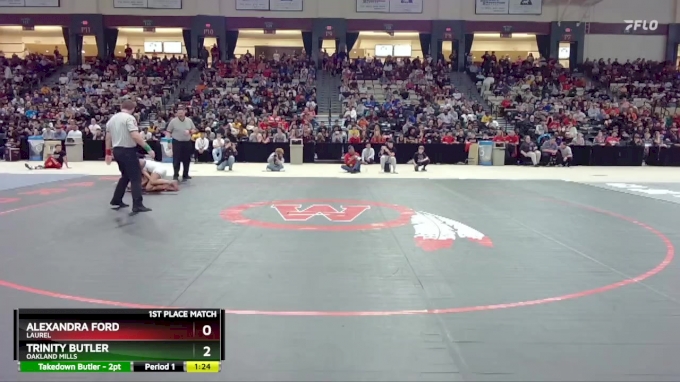 135 lbs 1st Place Match - Alexandra Ford, Laurel vs Trinity Butler ...