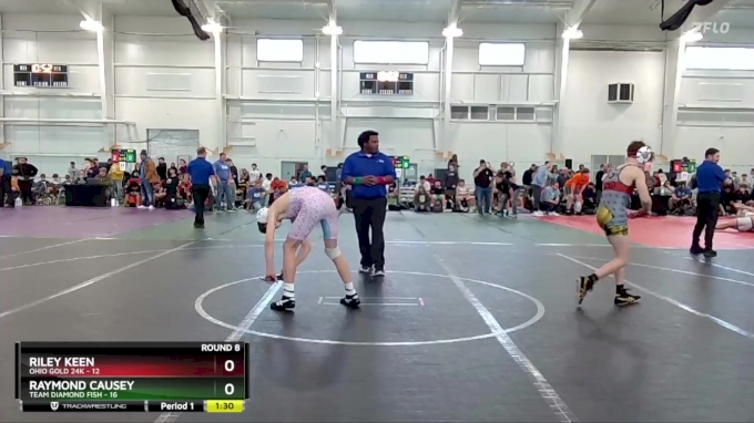 100 lbs Round 8 (10 Team) - Riley Keen, Ohio Gold 24K vs Raymond Causey ...