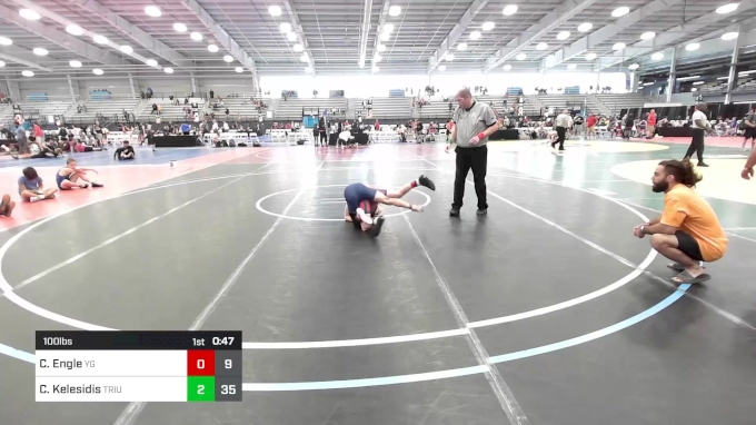 100 lbs Rr Rnd 3 - Corbin Engle, Young Guns Blue vs Chris Kelesidis ...