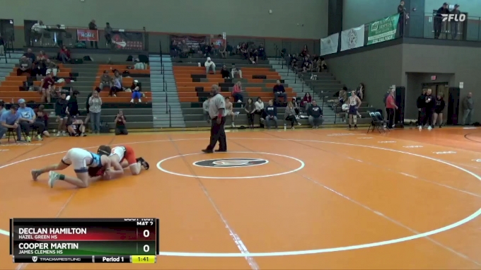 140 lbs Round 2 - Declan Hamilton, Hazel Green HS vs Cooper Martin ...
