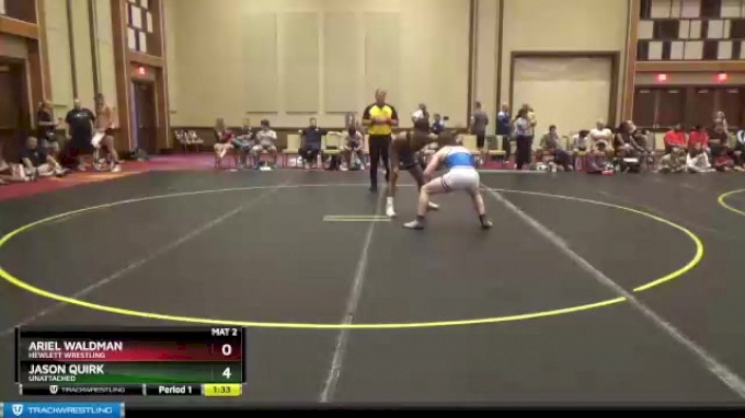 138 lbs Semifinal - Jason Quirk, Unattached vs Ariel Waldman, Hewlett ...