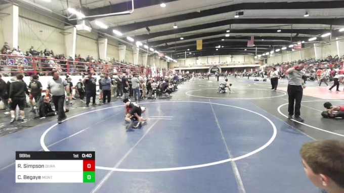 98 lbs Consi Of 8 #2 - Ryne Simpson, Durango WC vs Christian Begaye ...