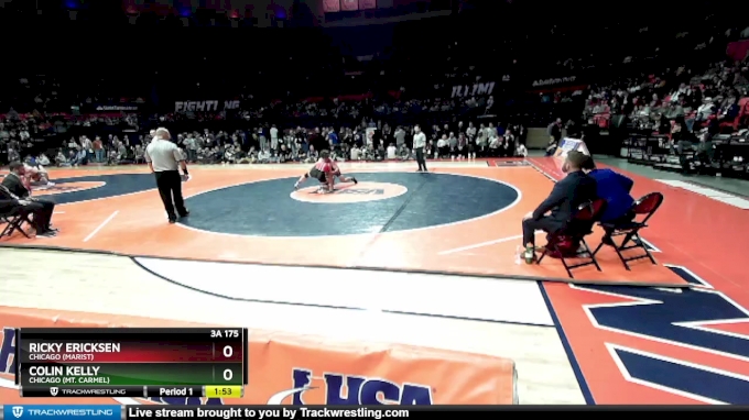 3A 175 lbs 1st Place Match - Ricky Ericksen, Chicago (Marist) vs Colin ...